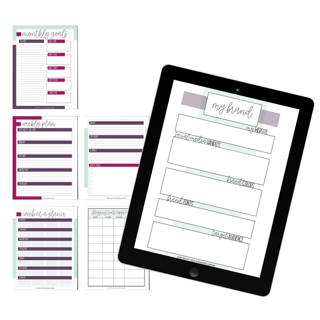 Blog Planner Printable, Blog Planner 2020, Printable Planner, Blog ...