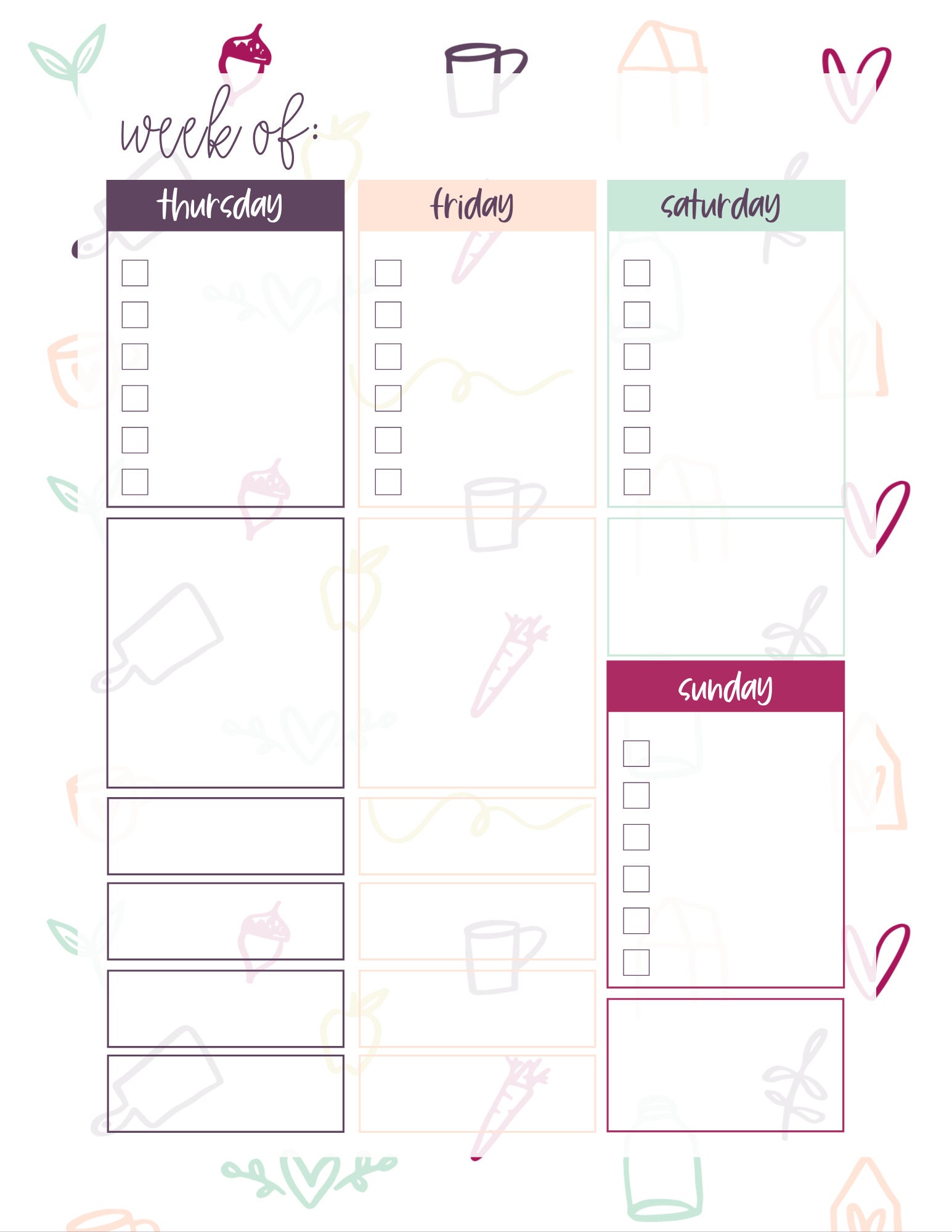 Meal Planner Printable, Meal Planning, Meal Plan Template, Meal Prep ...