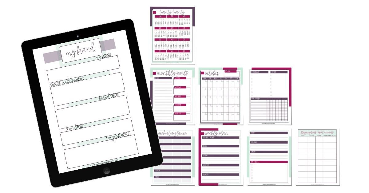 Blog Planner Printable, Blog Planner 2020, Printable Planner, Blog ...