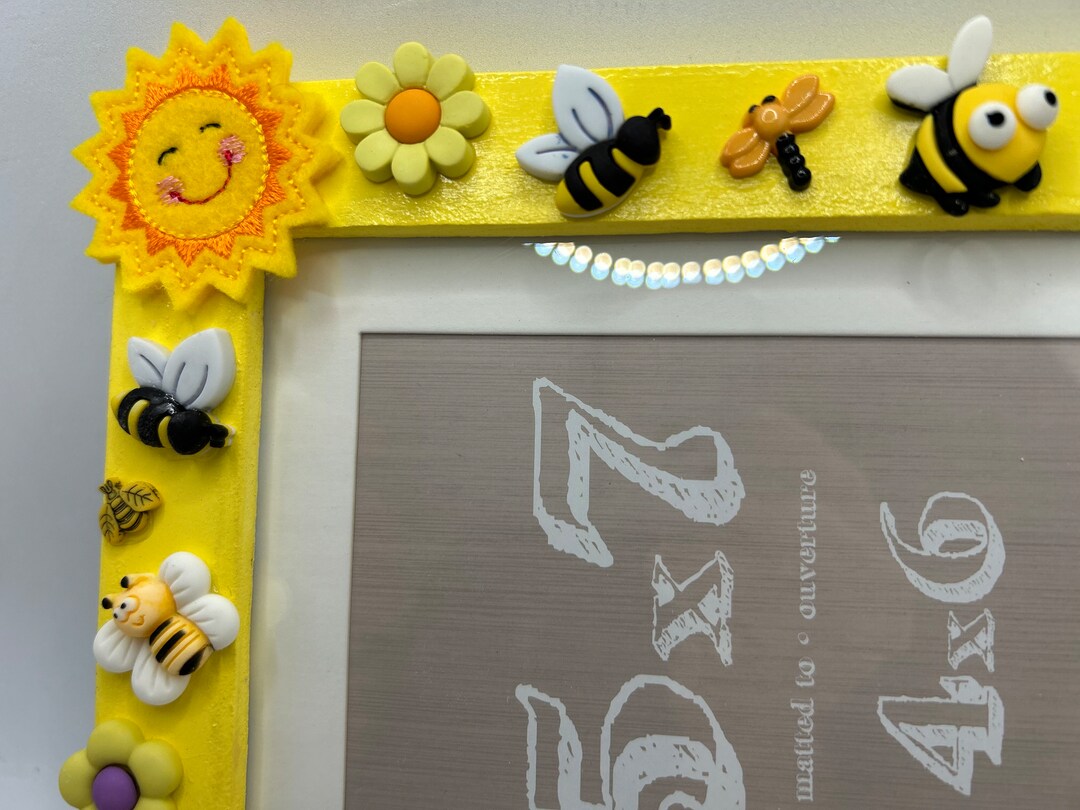 Bee Frame, Yellow Frame, Yellow, Frame, Bee, Bee Frame, Bumble Bee ...