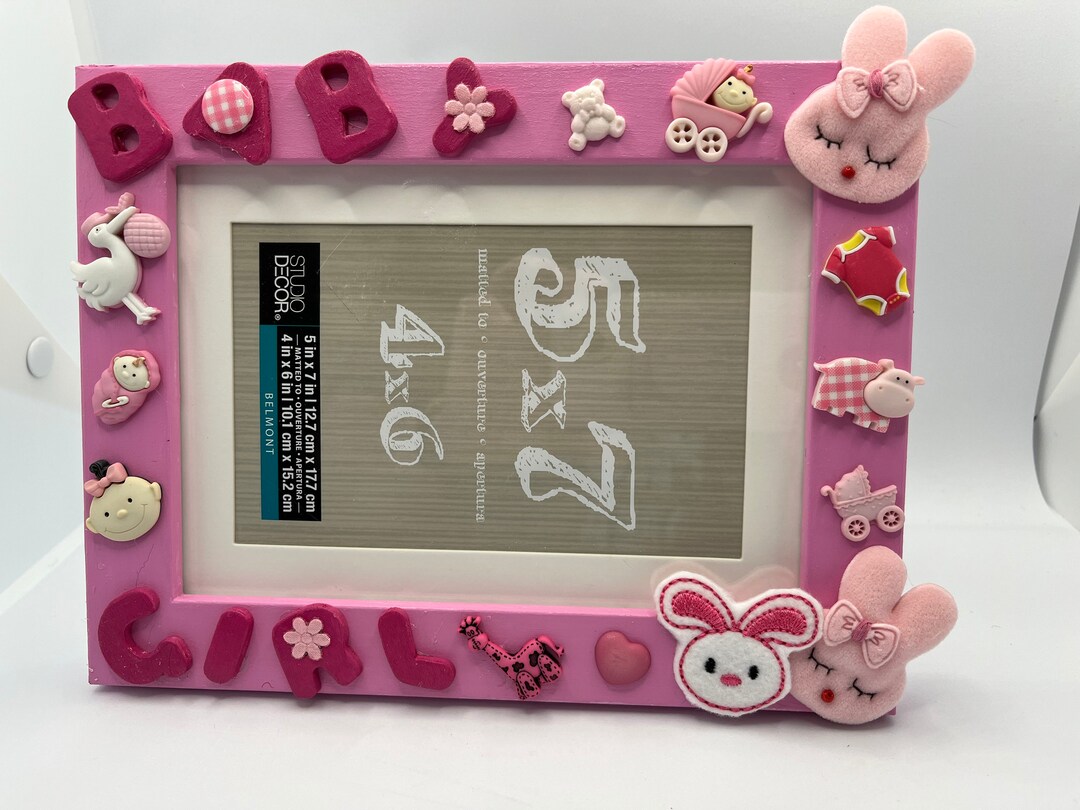 Pink Baby Girl Picture Frame: 5x7 Horizontal Frame - Etsy