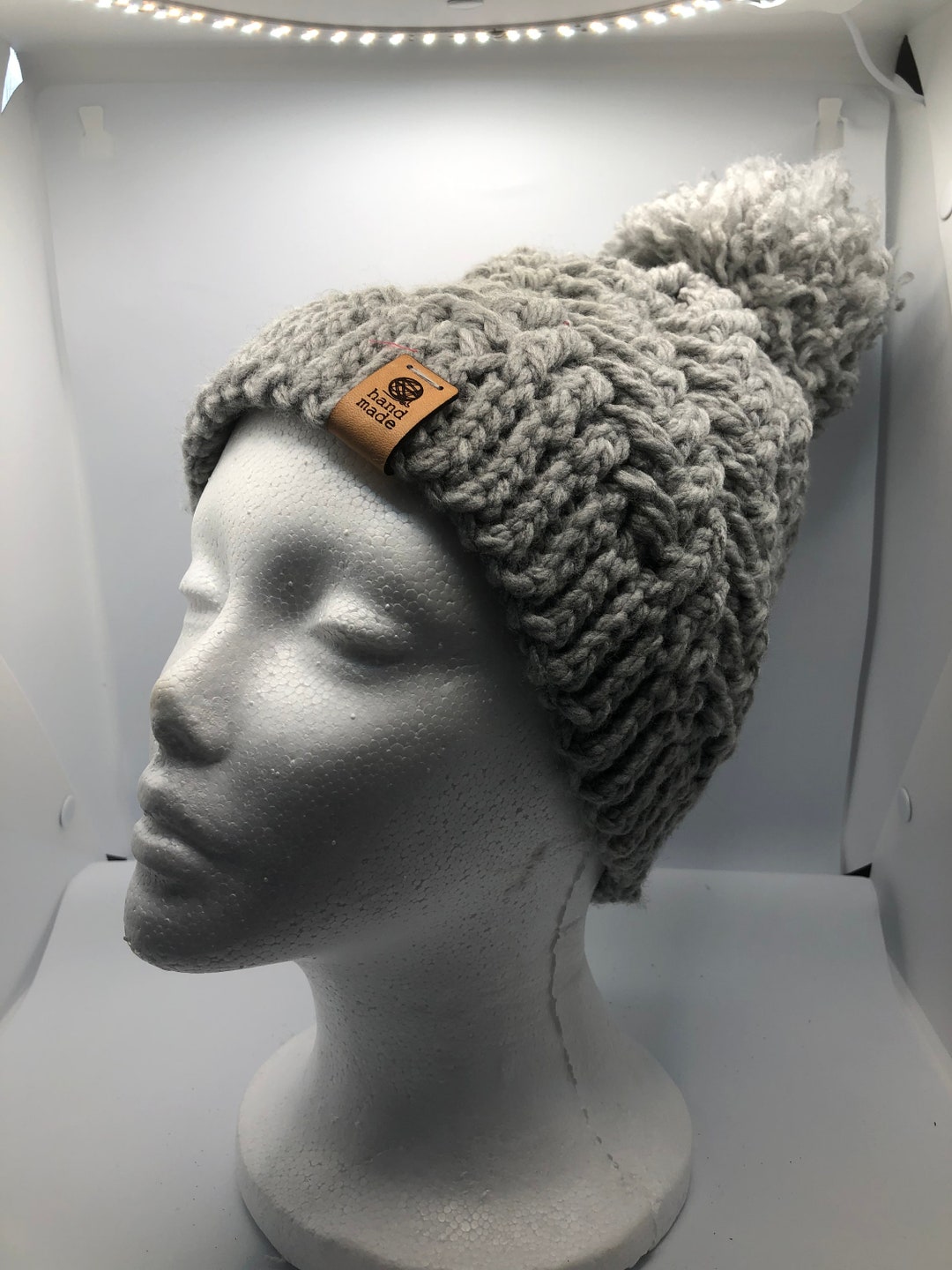 GREY, GRAY , Light Grey Crochet Hat, Handmade, Handmade Hat, Crochet ...