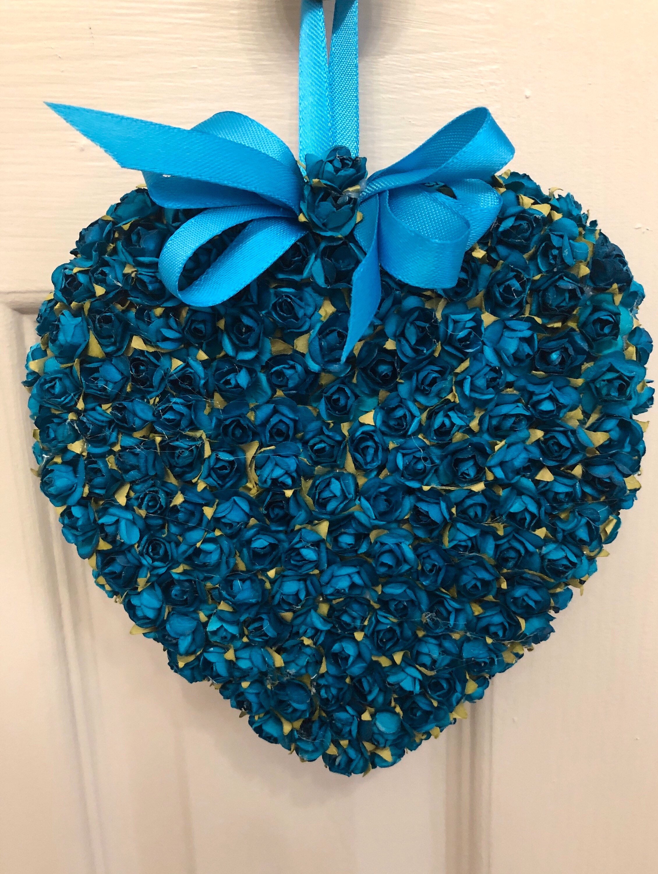 Blue Heart Ornament Wall Hanger Door Hanger Window Hanger - Etsy