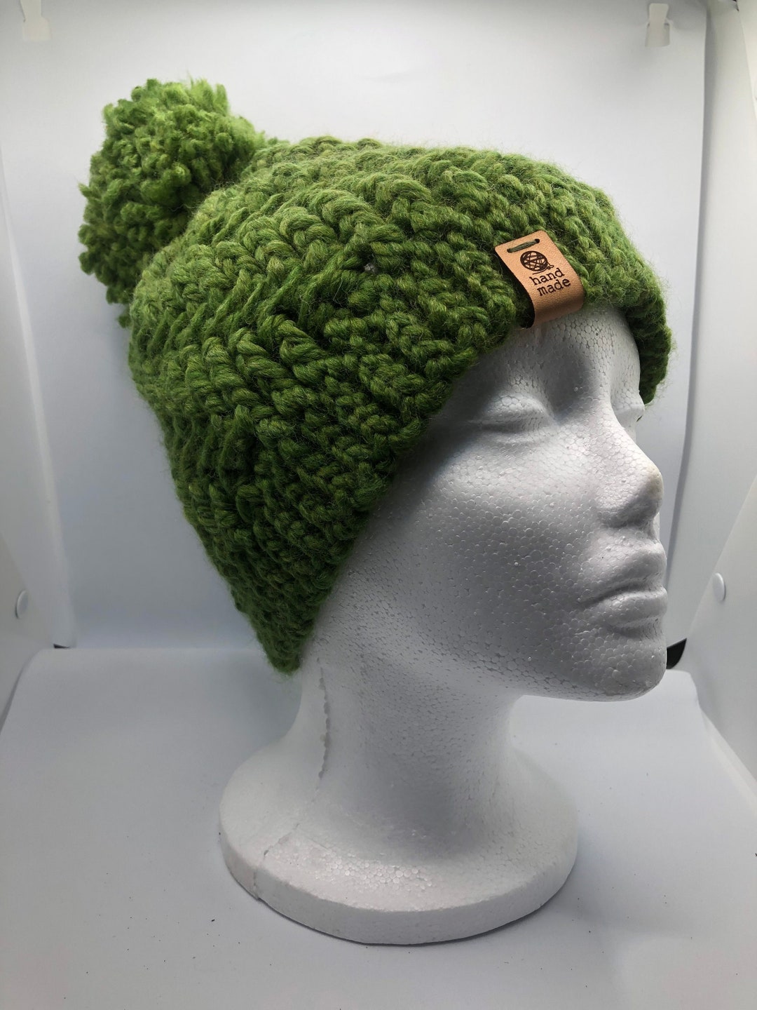 Green Winter Hat, Winter Hat, Pom Pom Hat, Warm Hat, Winter, Hat ...