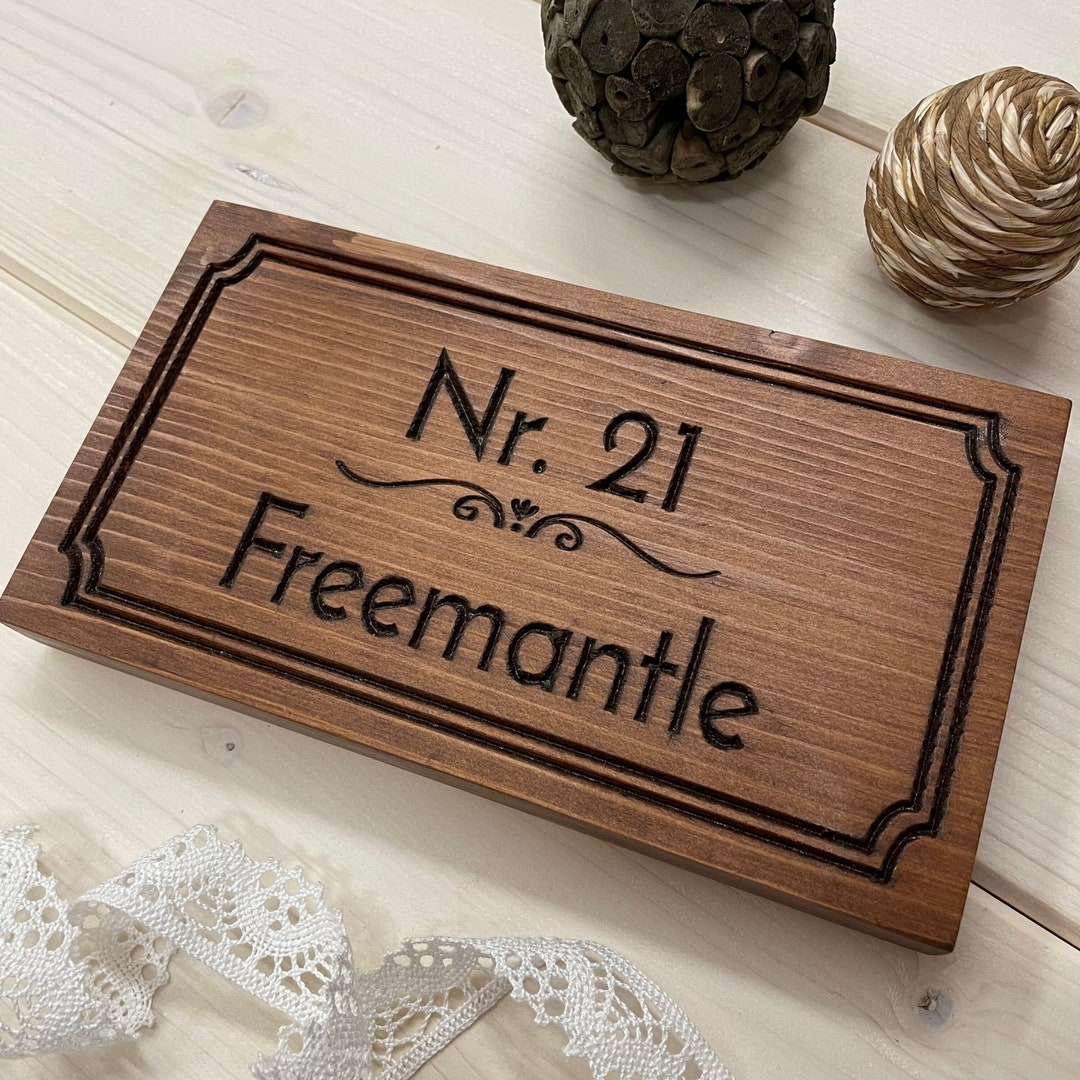 Name Plate Front Door Door Sign House Number Mini Letterbox Sign ...