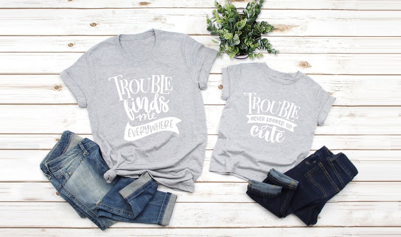 Trouble Finds Me Everywhere or Cute Trouble T-shirt // ONE SHIRT ONLY ...