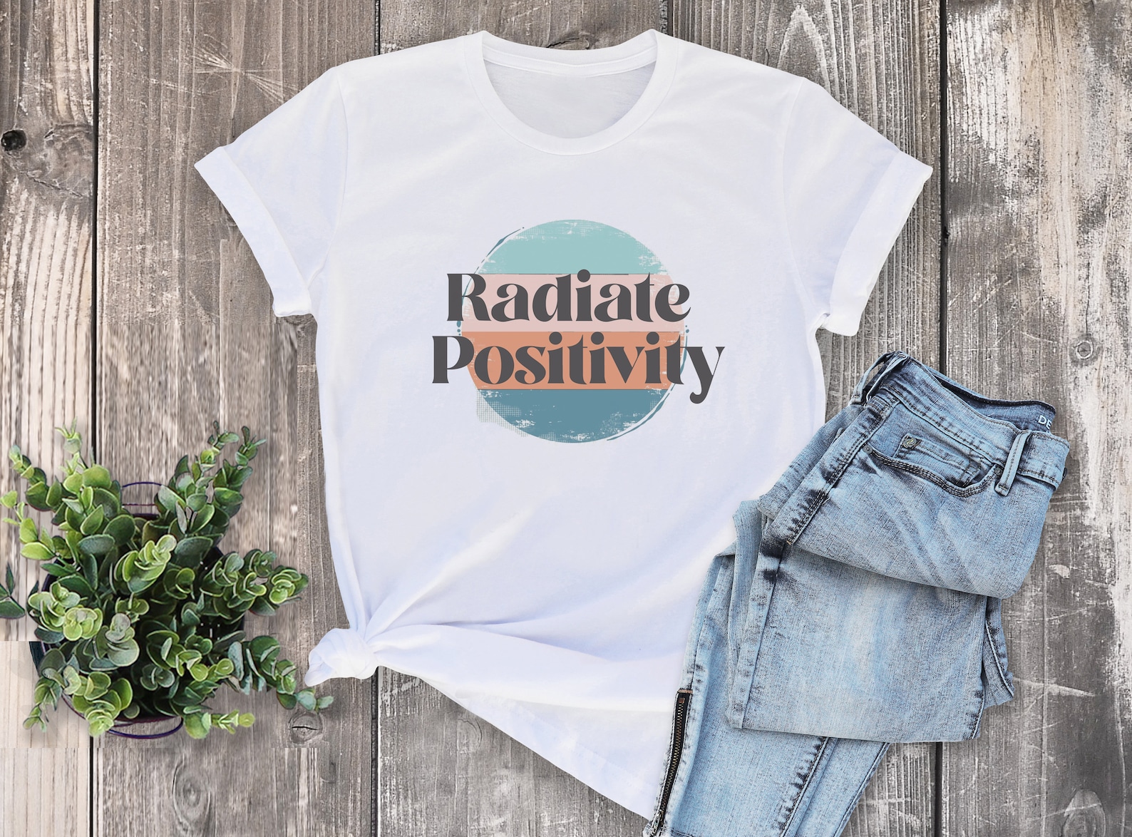 Radiate Positivity T-shirt //vintage Look Shirt // Kindness - Etsy UK