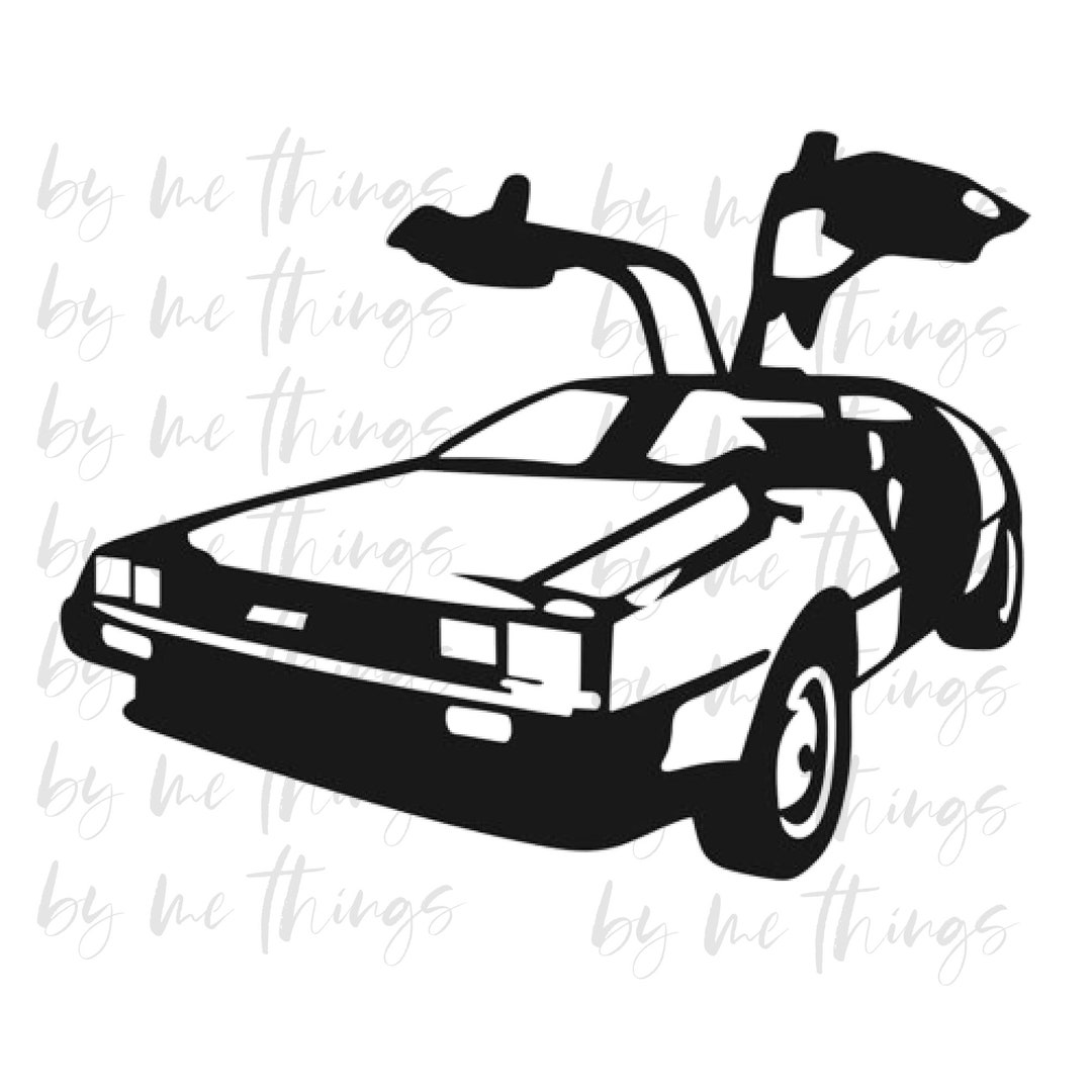 Delorean SVG and JPG Immediate Download - Etsy