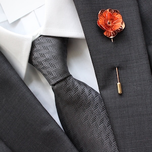 Metal Rose Flower Men's Suit Lapel Brooch | Boutonneire | Suit Pin ...