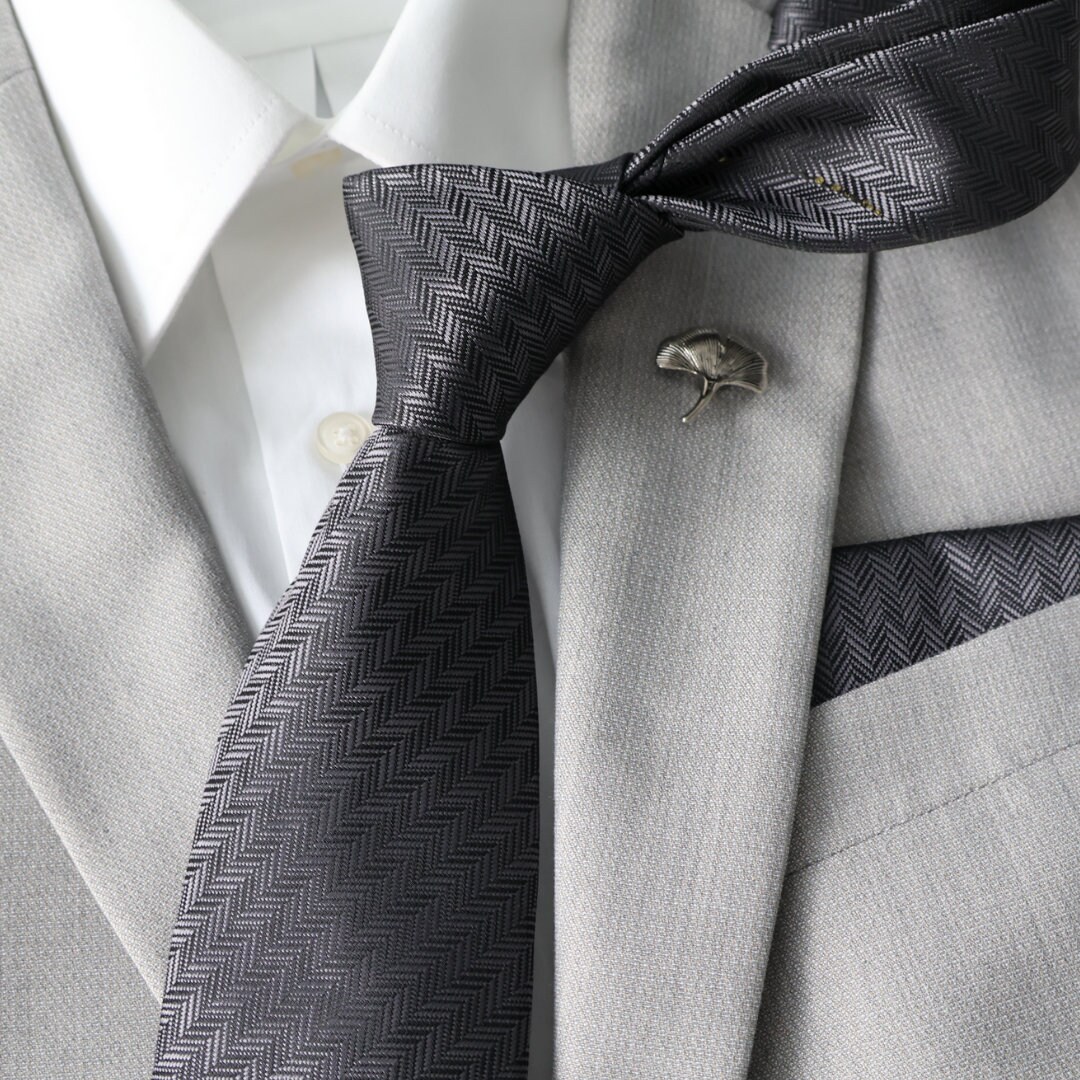Reign Modern Gray Herringbone Men's Necktie | Gifts for Men | Gifts for ...