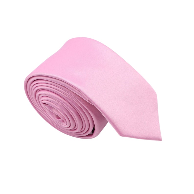 Candy Pink Satin Men's Skinny Tie Azazie Candy Pink - Etsy
