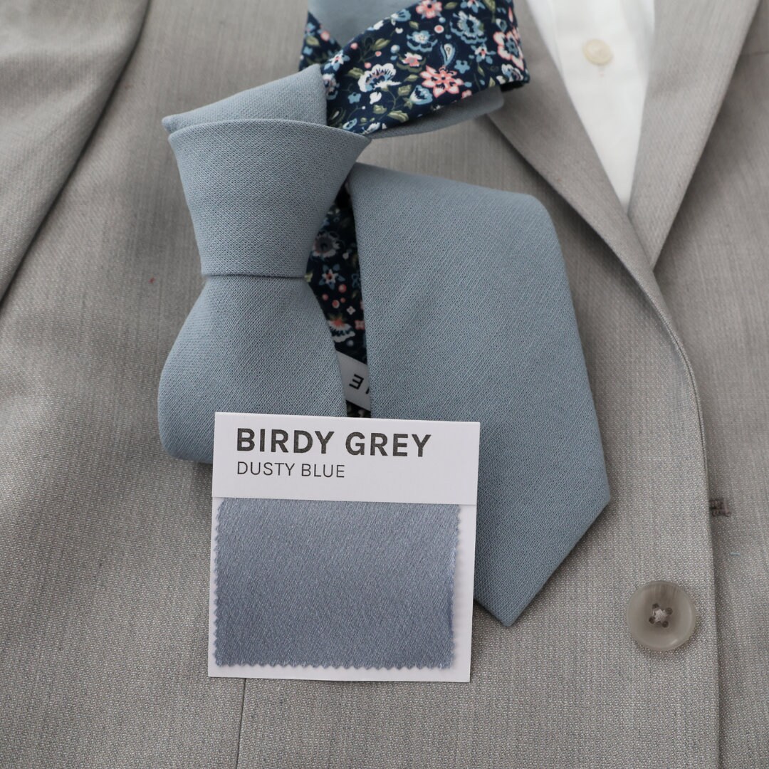 Finley Dusty Blue Men's Tie | Dusty Blue Tie | Blue Wedding Tie | Boys ...
