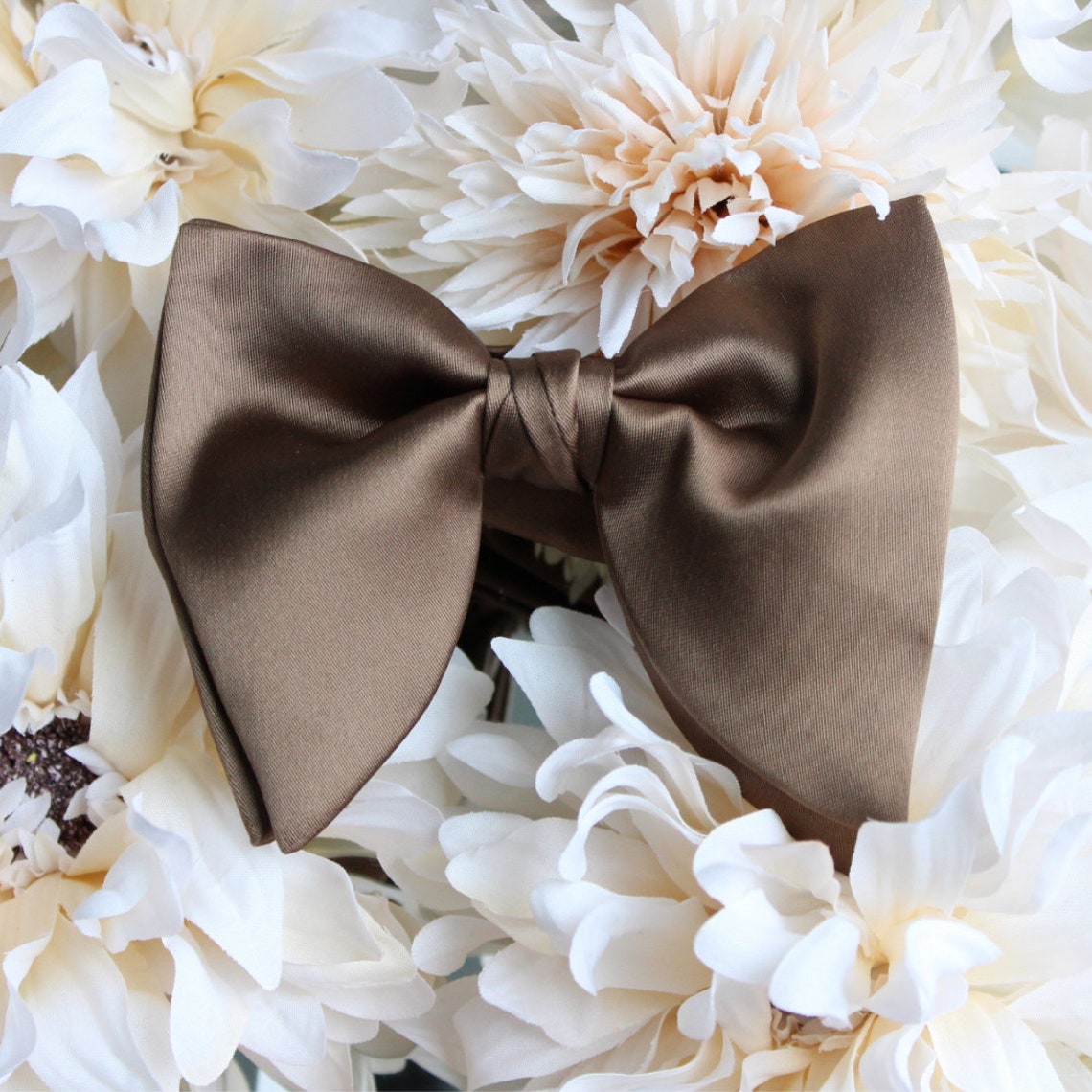 Satin Oversized Bow Ties Solid Large Korean Style Long | Etsy