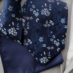 Clara Blue Floral Tie | Blue Necktie for Men | Men's Work Tie ...