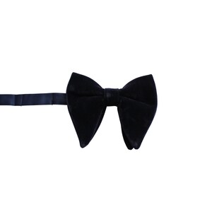 Black Velvet Oversized Bow Ties | Long Tail Bowtie | Black Tie Affair ...