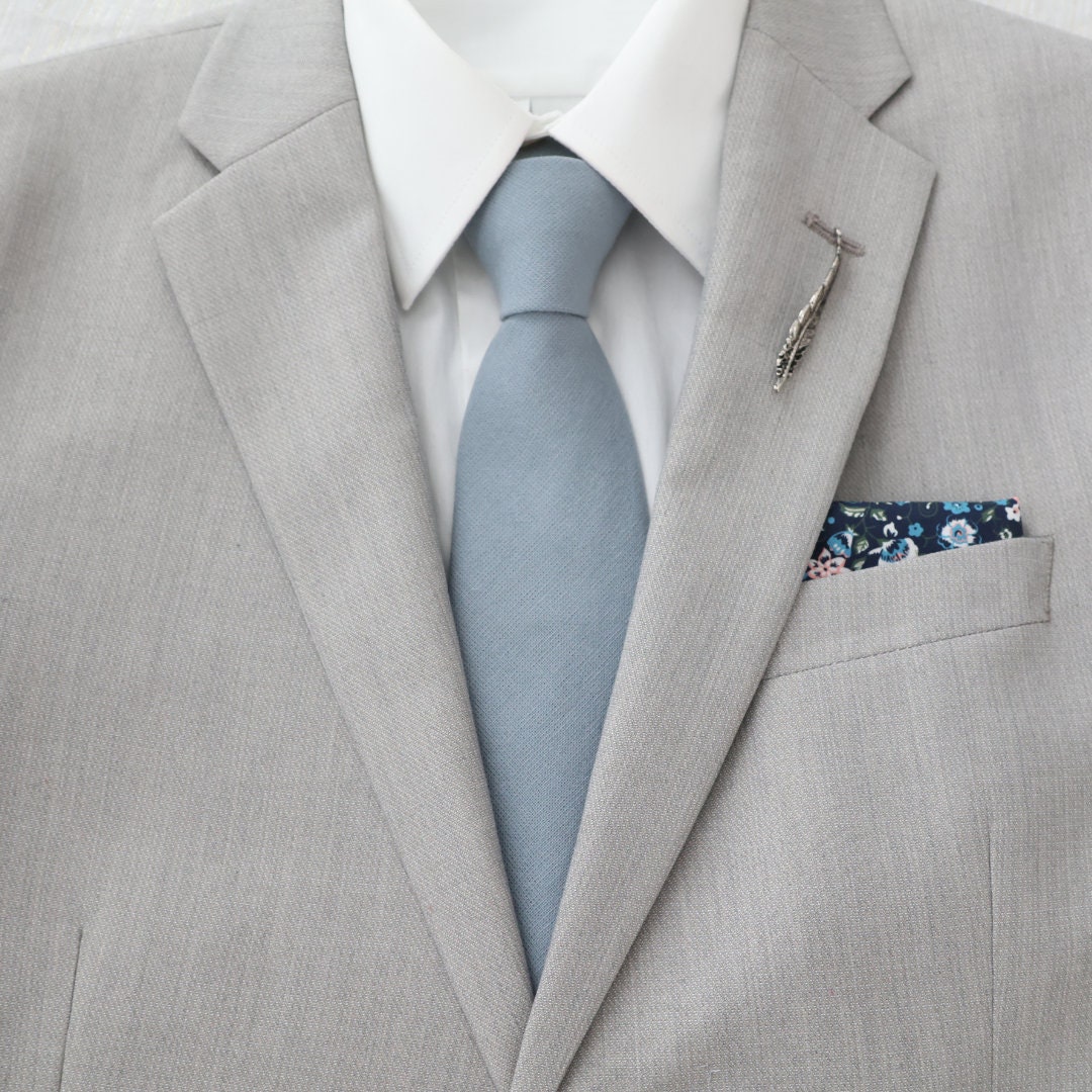 Finley Dusty Blue Men's Tie Dusty Blue Tie Blue - Etsy