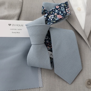 Finley Dusty Blue Men's Tie | Dusty Blue Tie | Blue Wedding Tie | Boys ...