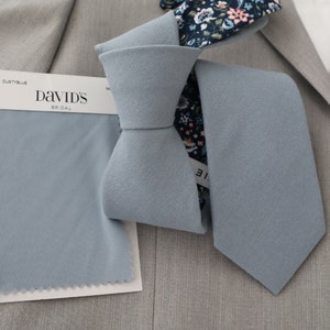 Finley Dusty Blue Men's Tie | Dusty Blue Tie | Blue Wedding Tie | Boys ...
