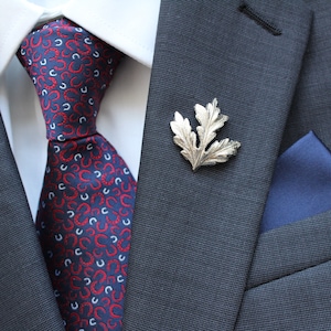 Gold Plated Leaf Men's Suit Lapel Pin | Boutonneire | Men's Suit Brooch ...