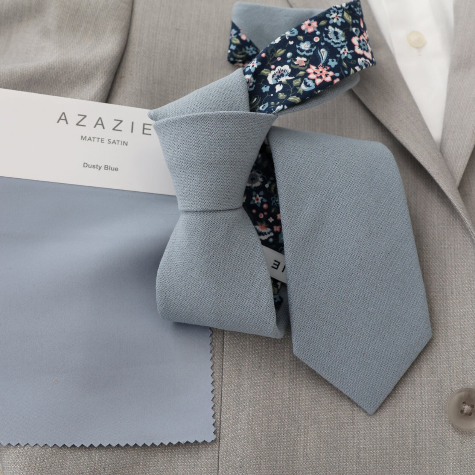 Finley Dusty Blue Men's Tie | Dusty Blue Tie | Blue Wedding Tie | Boys ...