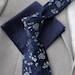 Clara Blue Floral Tie | Blue Necktie for Men | Men's Work Tie ...