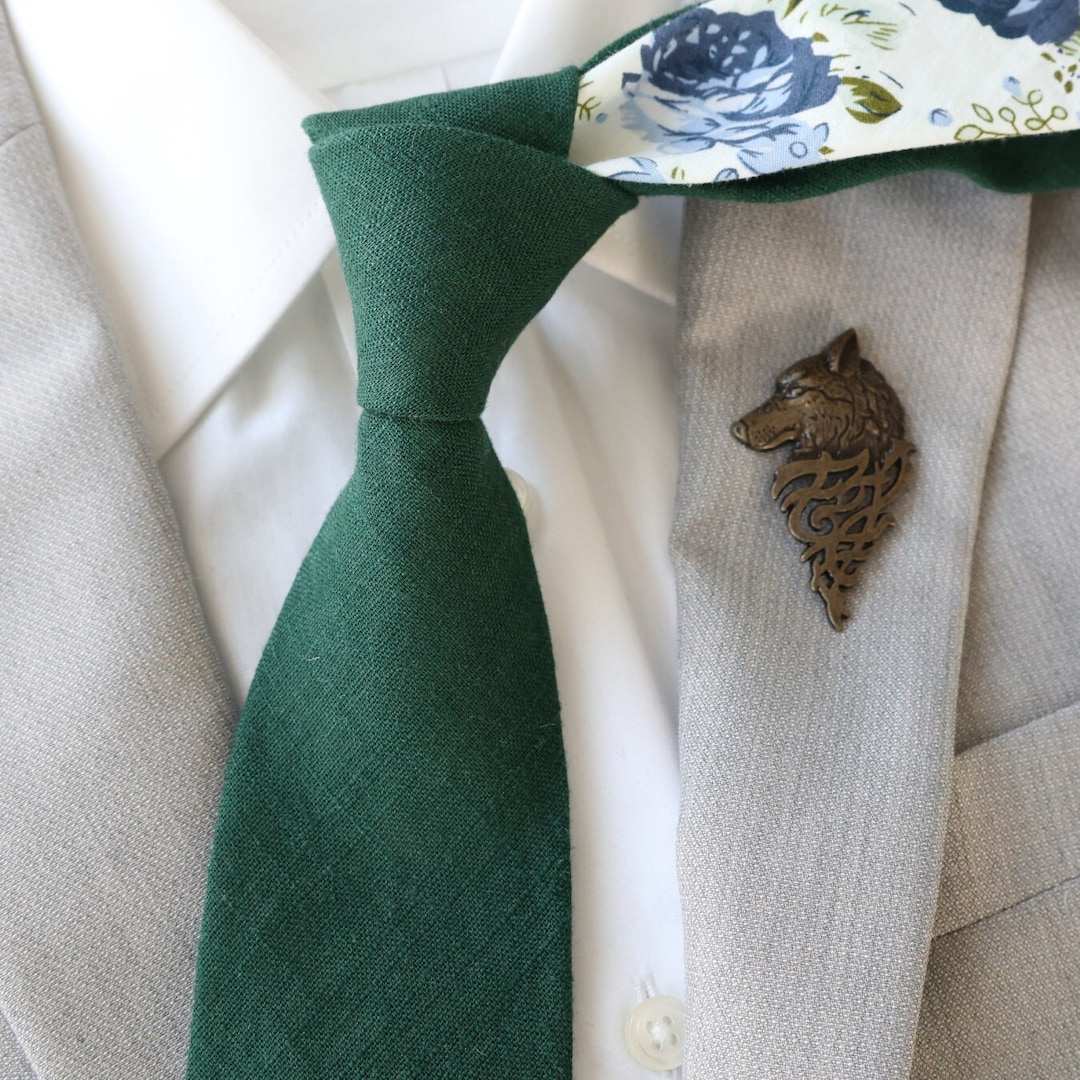 Hunter Green Solid Men's Tie | Green Tie | Green Weddings | Juniper ...