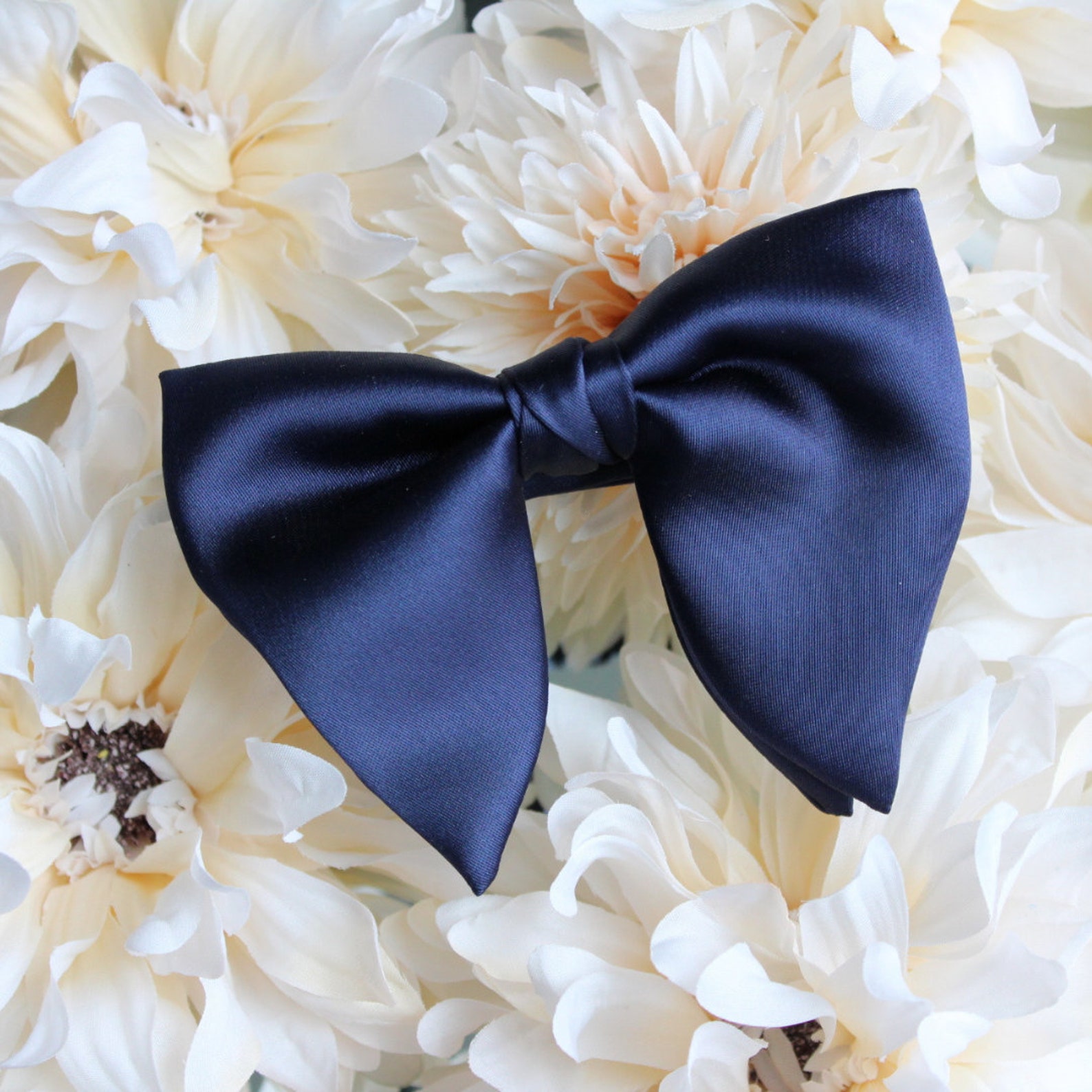 Oversized Satin Bow Tie: Korean Style Long Tail Bowtie - Etsy