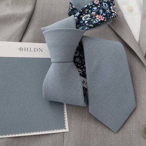 Finley Dusty Blue Men's Tie | Dusty Blue Tie | Blue Wedding Tie | Boys ...