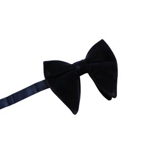 Black Velvet Oversized Bow Ties | Long Tail Bowtie | Black Tie Affair ...