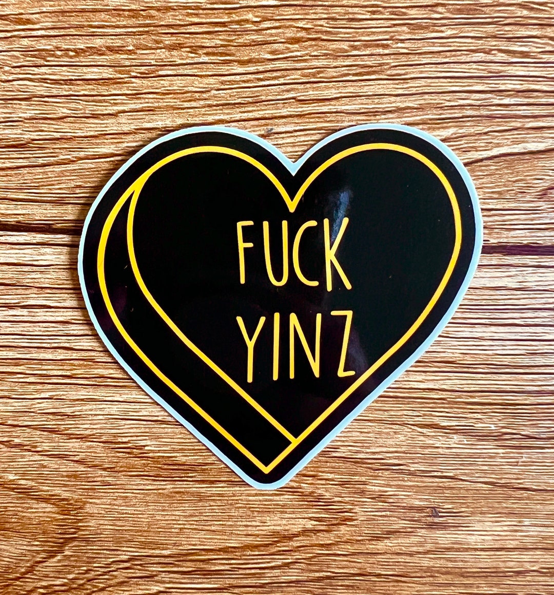 F*** Yinz Pittsburgh Candy Heart Vinyl Sticker - Etsy