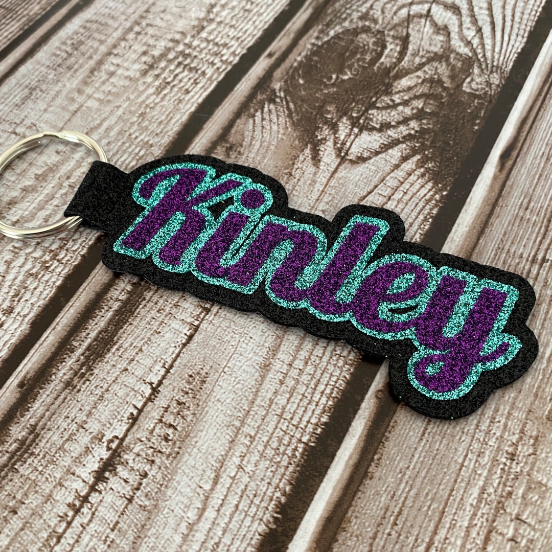 Custom Glitter Name Tag - Etsy