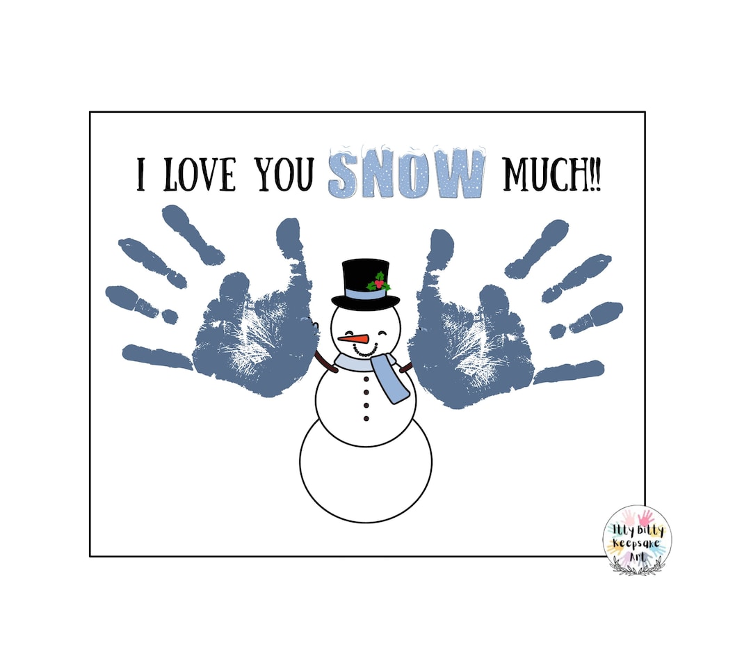 Winter Snowman Handprint Template / DIY Printable Craft / Toddler ...