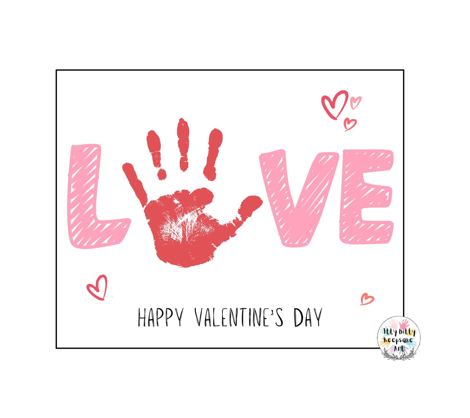 Valentines Day Handprint Art / Love Heart Handprint Craft / Seasonal ...