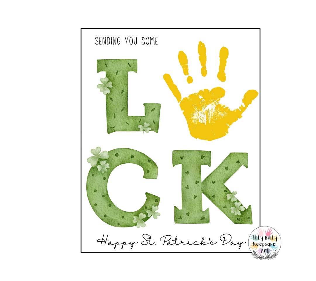 St. Patrick's Day Handprint Craft / Lucky / St. Pattys Craft / Toddler ...