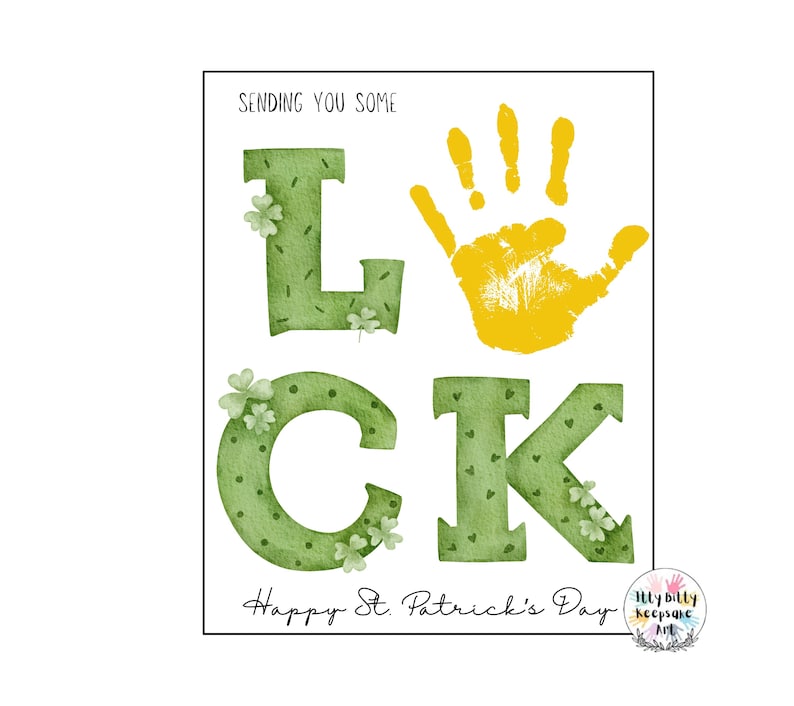 St. Patrick's Day Handprint Craft / Lucky / St. Pattys Craft / Toddler ...