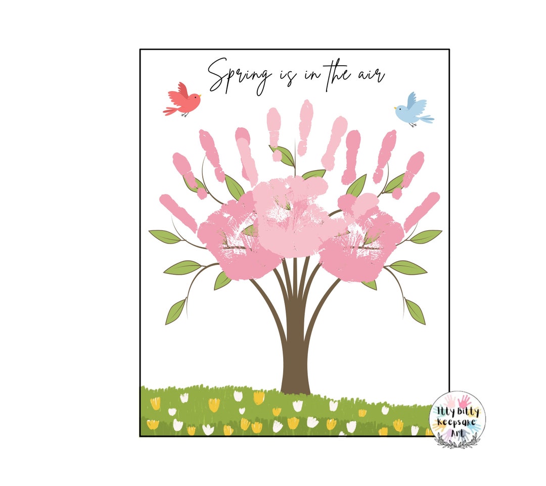 Spring Tree Handprint Craft / Spring Tree Crafts / Teacher Resources ...