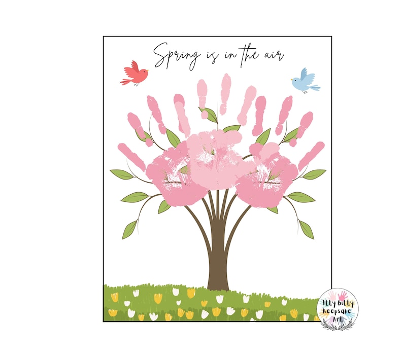 Spring Tree Handprint Craft / Spring Tree Crafts / Teacher Resources ...