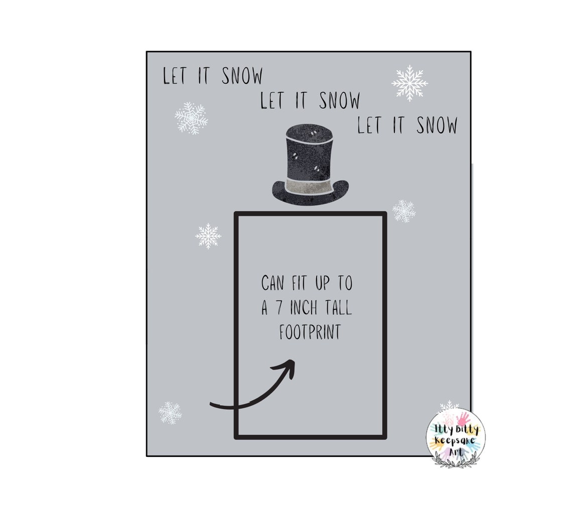 Winter Snowman Template / Winter Footprint Art / DIY Printable ...