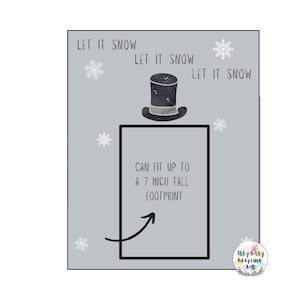 Winter Snowman Template / Winter Footprint Art / DIY Printable ...