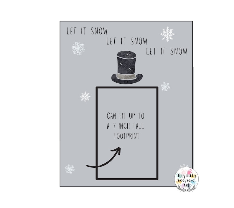 Winter Snowman Template / Winter Footprint Art / DIY Printable ...