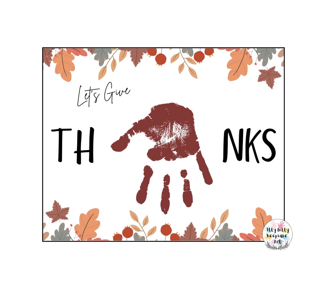 Let's Give Thanks Handprint Template / Autumn / DIY Fall Craft ...