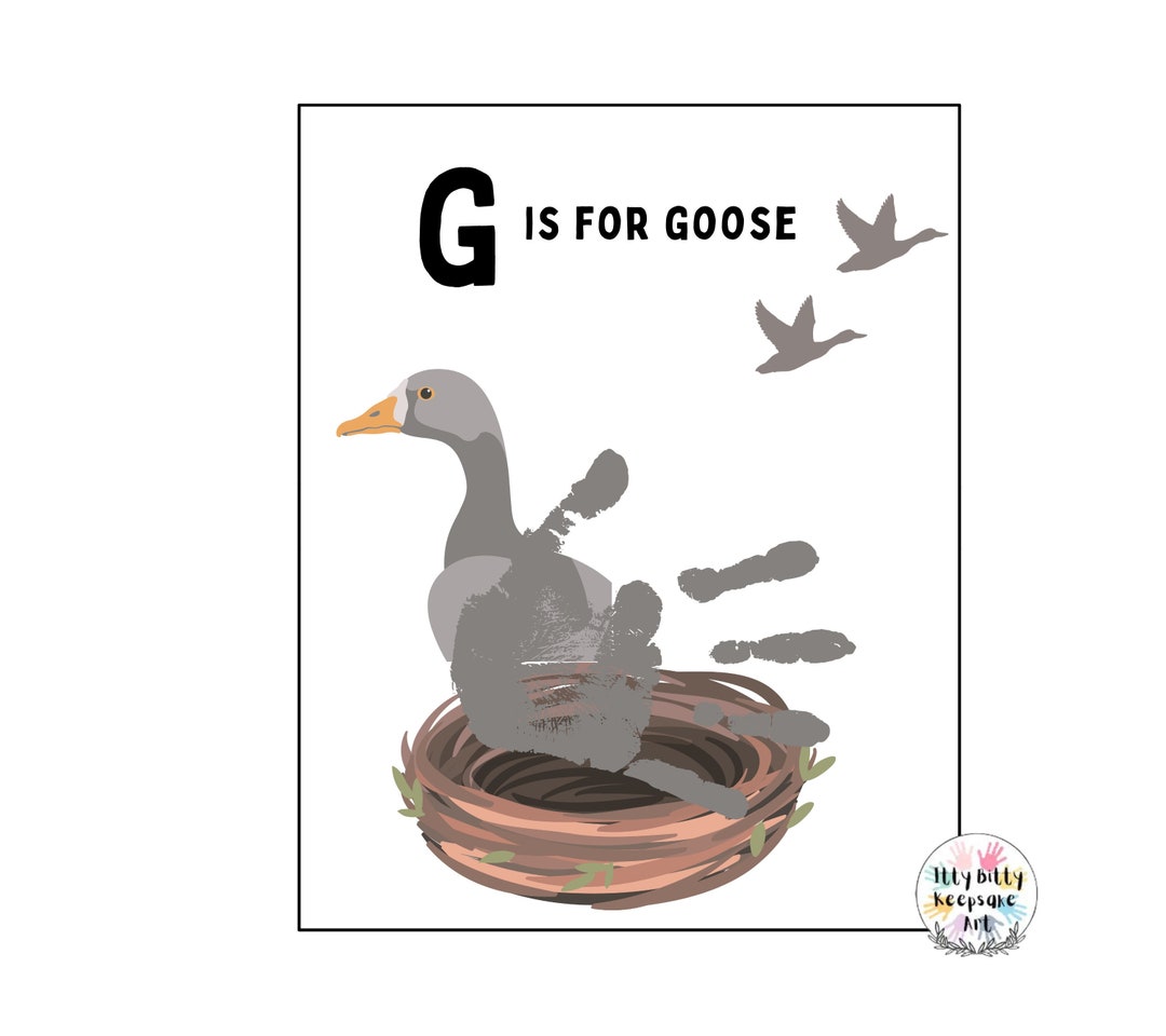 Goose Handprint Art: Letter G Alphabet Craft (digital Download) - Etsy UK