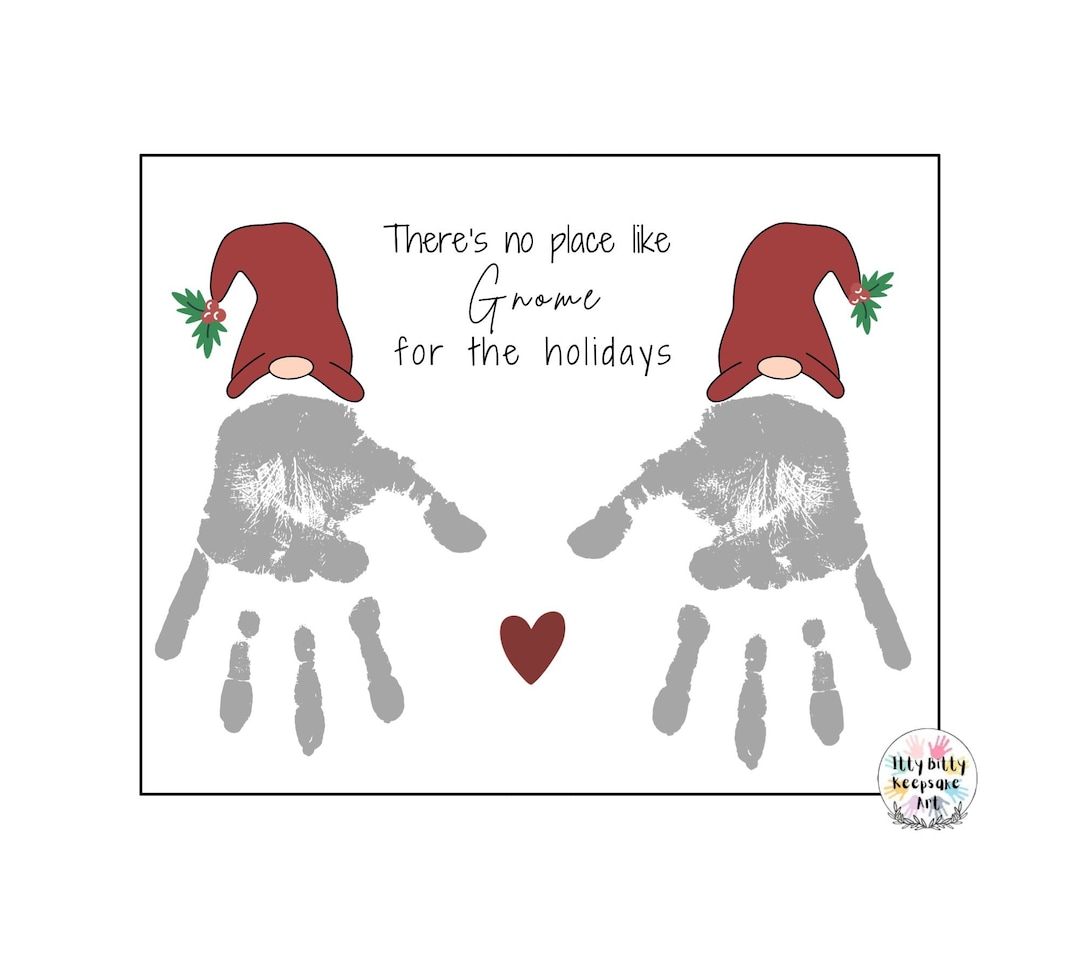 Christmas Gnome Handprint Template / Winter Handprint Art / DIY ...