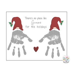 Christmas Gnome Handprint Template / Winter Handprint Art / DIY ...