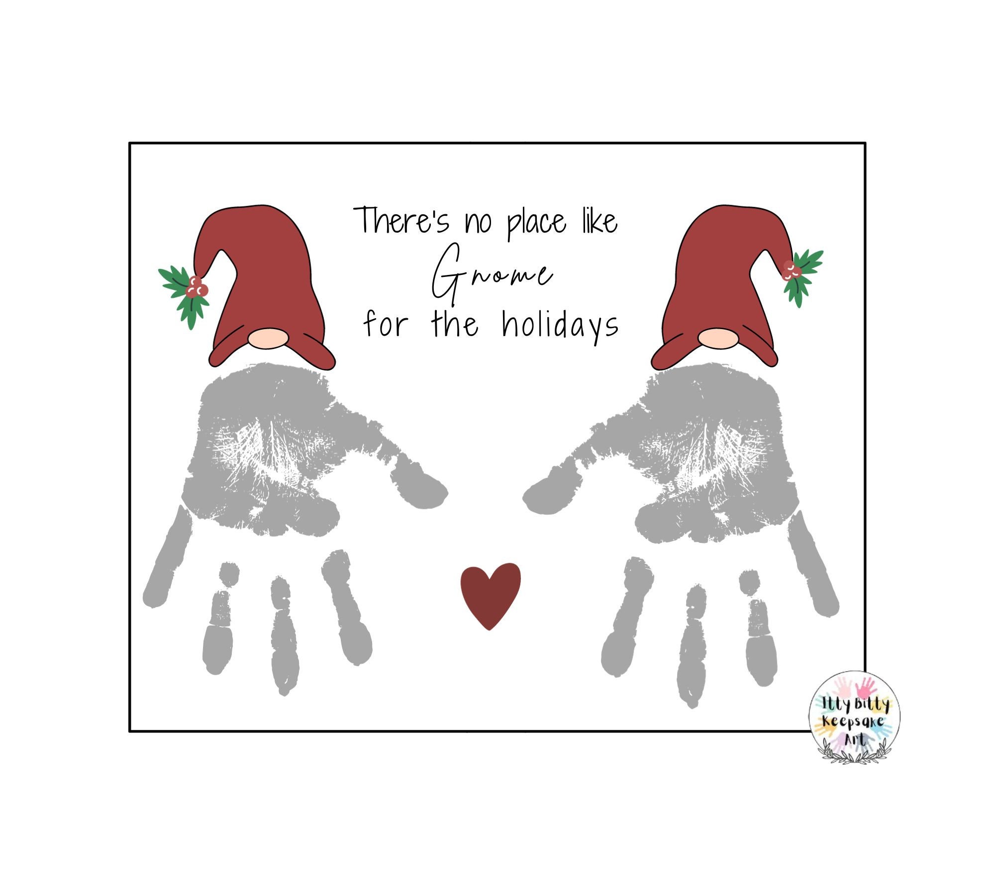 Christmas Gnome Handprint Template / Winter Handprint Art / DIY ...