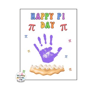 Pi Day Handprint Art Craft / 3.14 / Pie Day / Preschool Activity ...