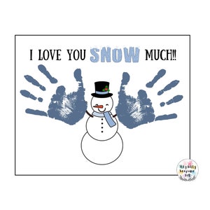 Winter Christmas Handprint Footprint Art Bundle: DIY Holiday Keepsake ...
