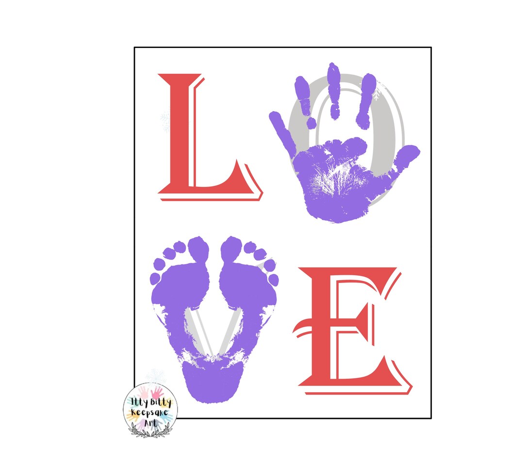 LOVE Handprint Art: Valentine's Day Keepsake (digital Download) - Etsy