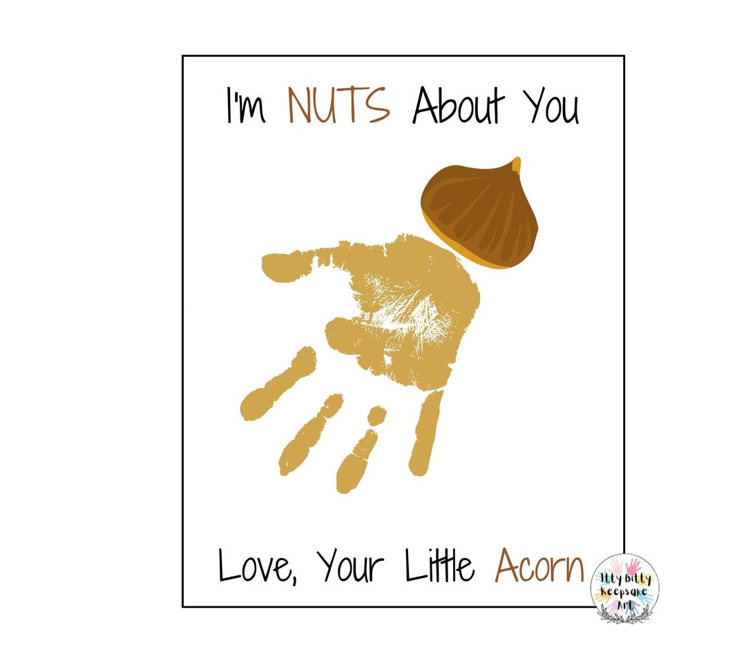 Nuts About You Handprint Template / Autumn / DIY Fall Craft / Preschool ...
