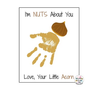 Nuts About You Handprint Template / Autumn / DIY Fall Craft / Preschool ...